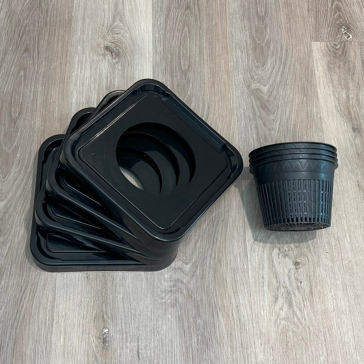 Buy 5-Gal Square Bucket Lids w/ Net Pots | 4-Pack Hydro Kit